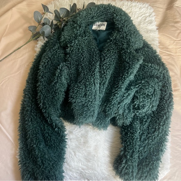signature eight | Jackets & Coats | Must Go Green Plush Fur Coat | Poshmark